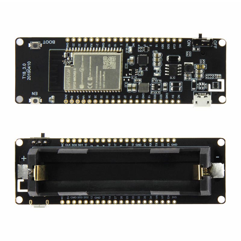 Ttgo T-Energy T18- โมดูลบอร์ดพัฒนาแบตเตอรี่ WiFi และบลูทูธ 18650 ESP32 ...