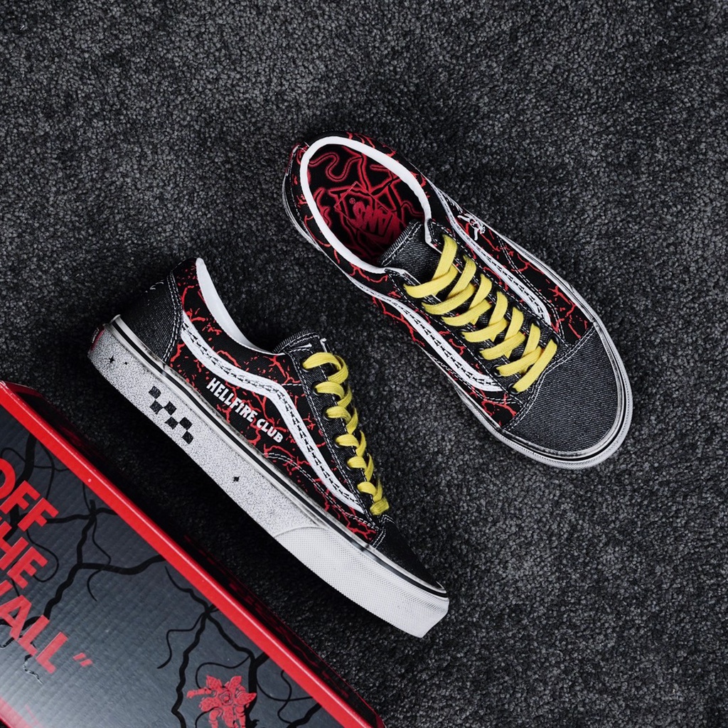 Stranger Things x Vans Style 36 Strange Tale Co branded Black Red ...