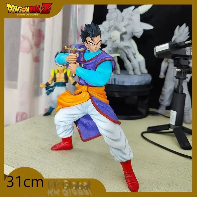 31cm Dragon Ball Anime Figure Son Gohan Holding Sword GK Action Figure ...