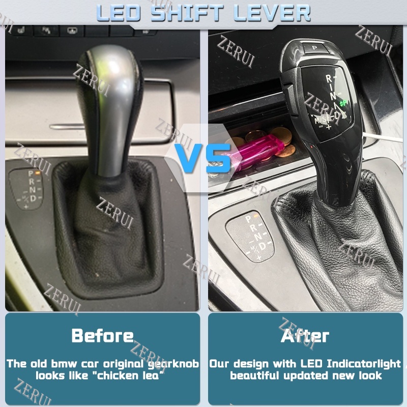 Zr สําหรับ BMW 1 3 5 6 X1 X3 X5 Z4 Series LED เกียร์ Shift Knob E39 E53 E38 E60 E61 E46 E63 E90 ...