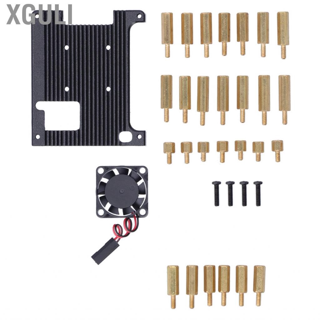 Xguli Embedded Heatsink for Raspberry Pi 4B Armour Cooler Fan Radiator ...