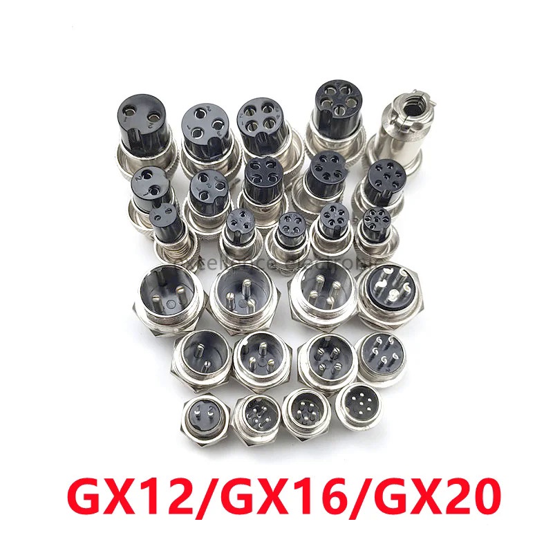 Gx16 GX12 GX20 2P/3/4/5/6/7/8 Pin ชายหญิง Air Aviation Connector สายไฟ ...