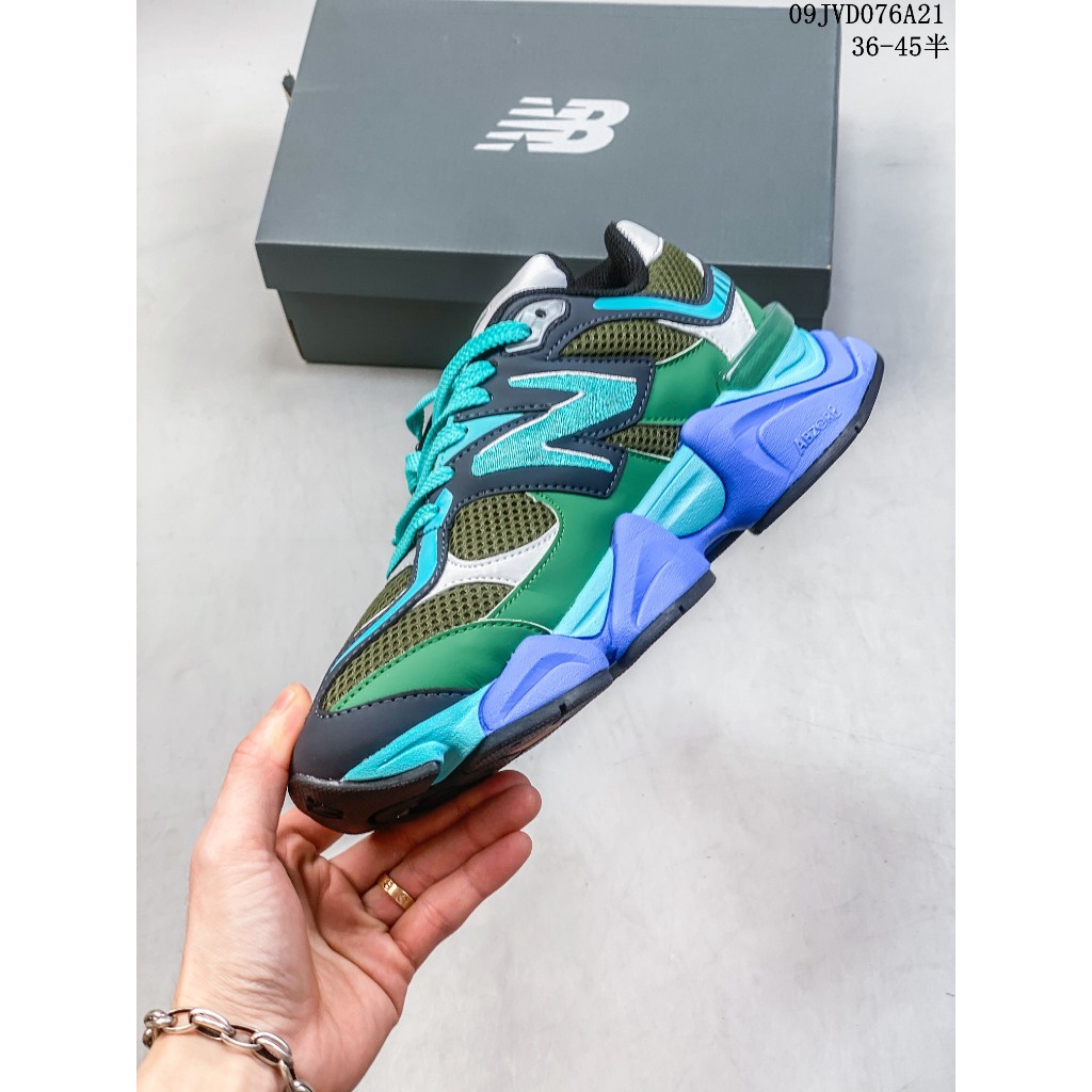 Authentic Joe Freshgoods x New Balance NB9060 สีฟ้าเขียว การดูดซับแรง ...
