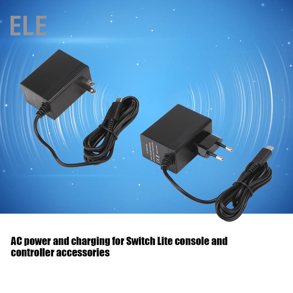 ELE 5V 1.5A Type C AC Adapter Charger แหล่งจ่ายไฟสำหรับคอนโซล Switch ...
