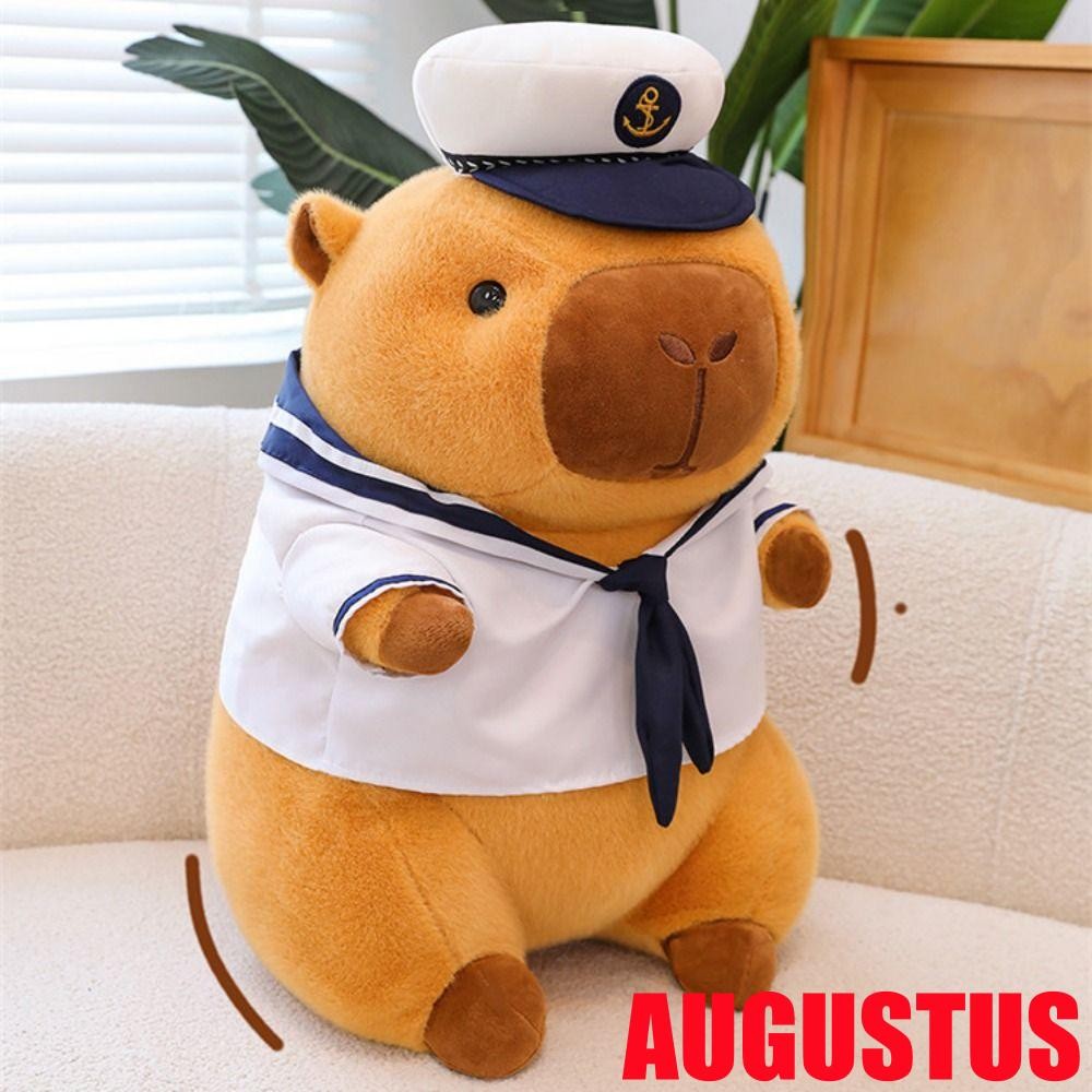 Augustus Navy Sailor Capybara Doll, Capybara Shape Soft จําลอง Capybara ...