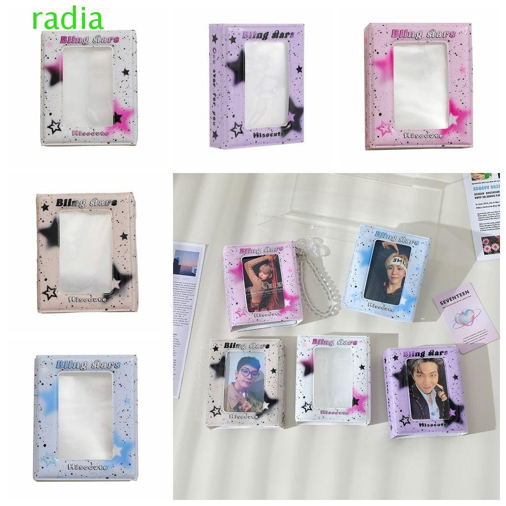 Radiantzap อัลบั้มภาพ Splash-ink Star Shpae Star Binder อัลบั้ม, 3 นิ้ว Ins PVC พร้อมปุ่ม Snap ...