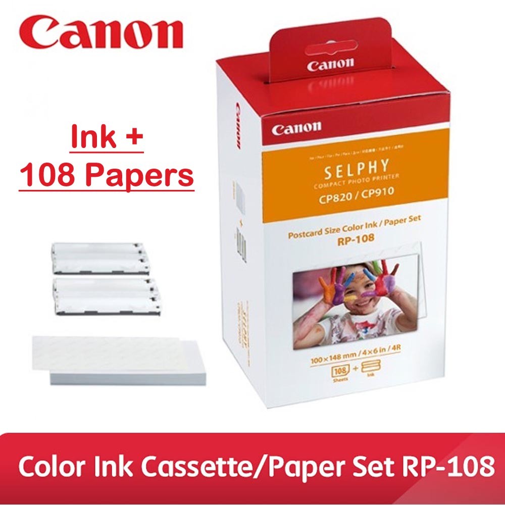 Canon RP-108 Color Ink Cassette Paper Set Wireless Compact Photo ...