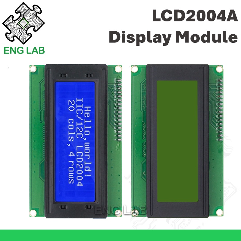 ENGLAB★LCD2004 โมดูลจอแสดงผล 20x4 พร้อมอะแดปเตอร์อินเทอร์เฟซ I2C สีฟ้า ...
