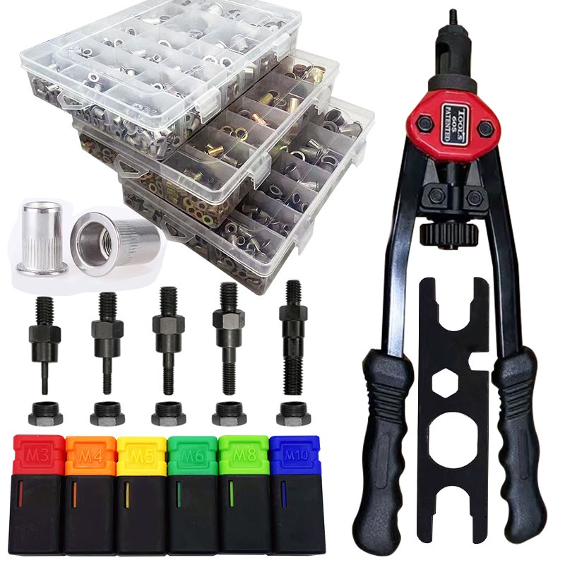 New Rivet Nut +Hand Threaded Rivet Nuts Gun M3 M4 M5 M6 M8 M10 M12 ...