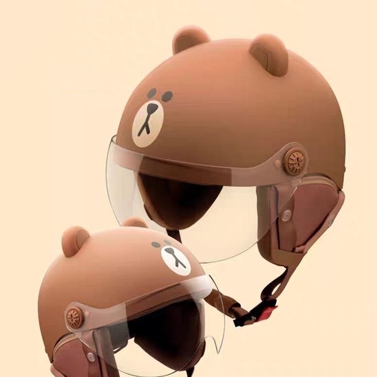 หมวกกันน็อคไฟฟ้า Ninebot Sally Chicken Brown Bear Co-Branded สไตล์ใหม่ ...