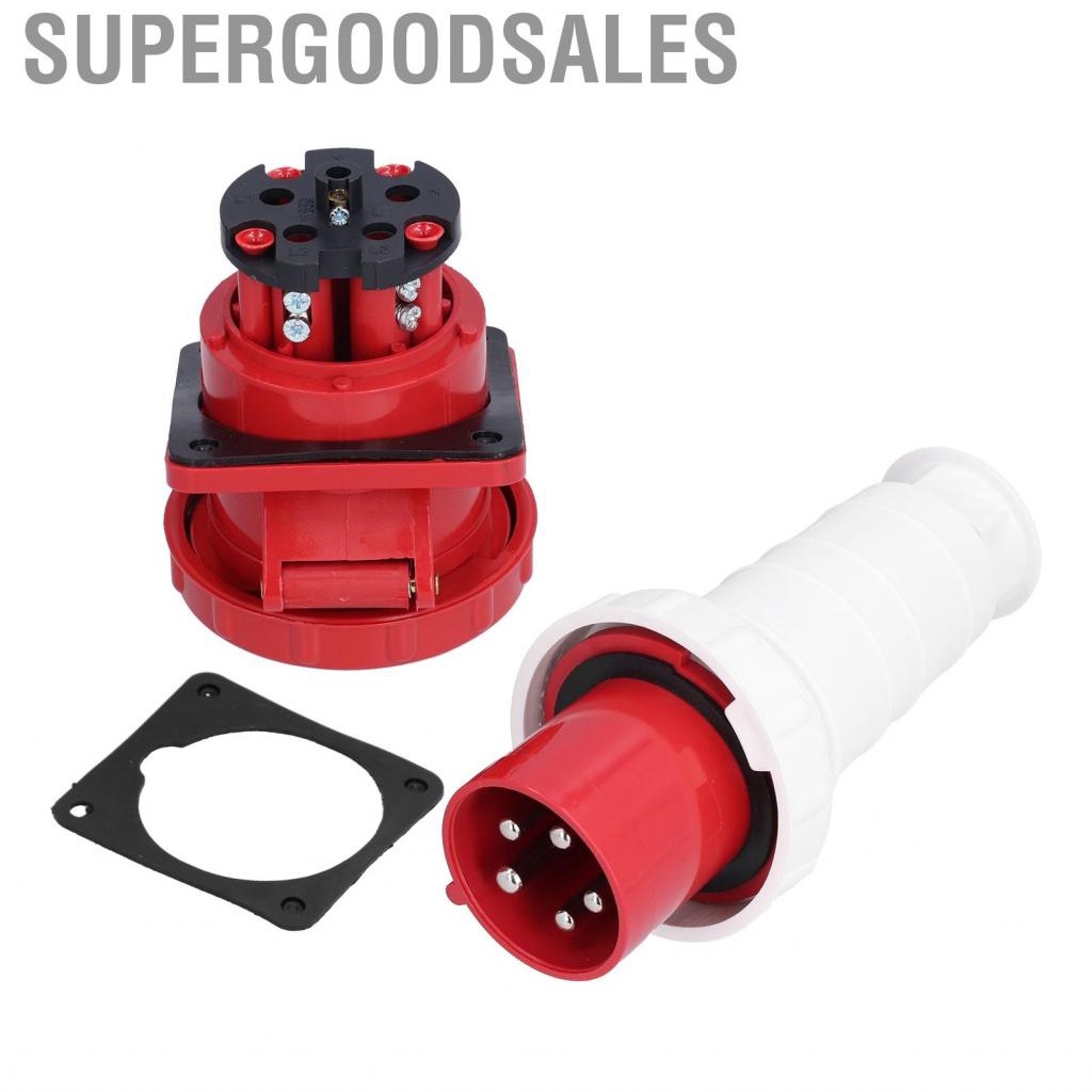 Supergoodsales Industrial Plug Socket 5 Pin 3 Phase Power Connector ...
