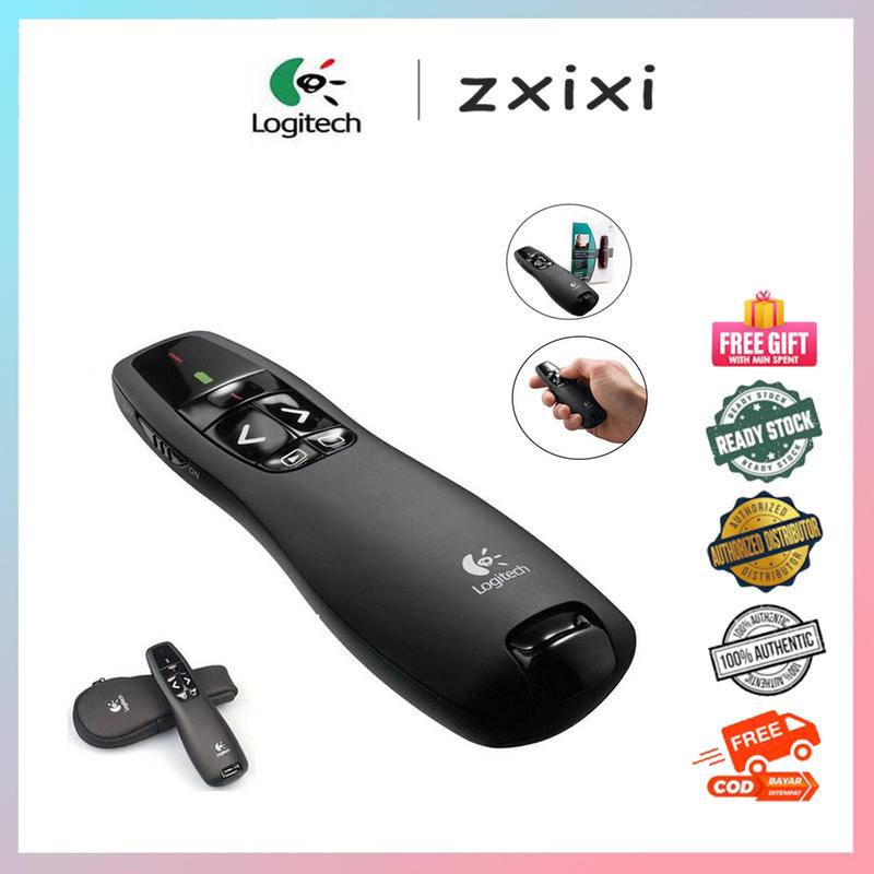 Logitech R400 ปากกาชี้เลเซอร์ไร้สาย 2.4GHz สีแดง สําหรับ PPT ...