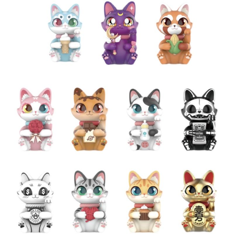 ของแท้ Kasi Cat Lucky Series Blind Box ยืนยัน Moon Cat Gold Fortune ...