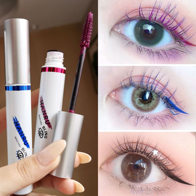 Spot# Han Ru Color Mascara Waterproof Lengthened Not Smudge Student ...