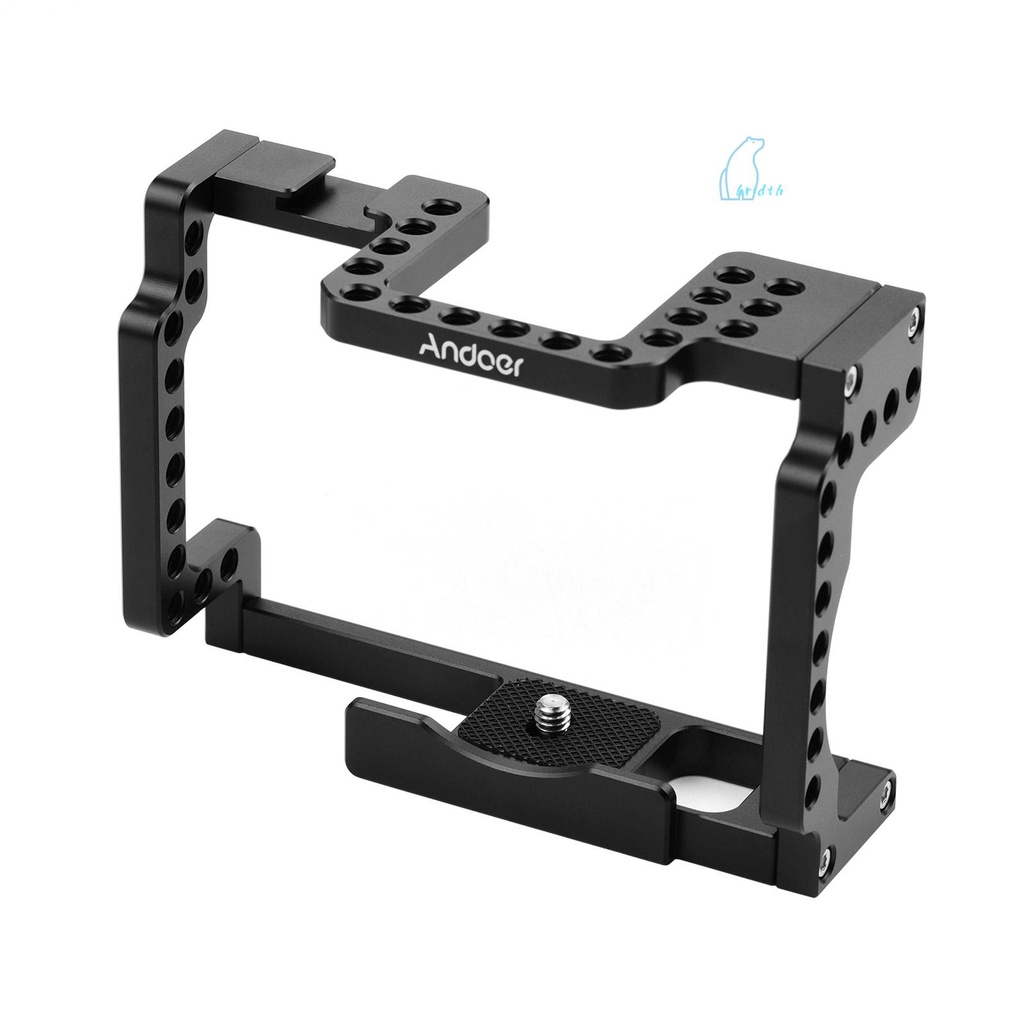 Andoer Camera Cage Rig with Cold Shoe and 1/4 Thread - Compatible with ...