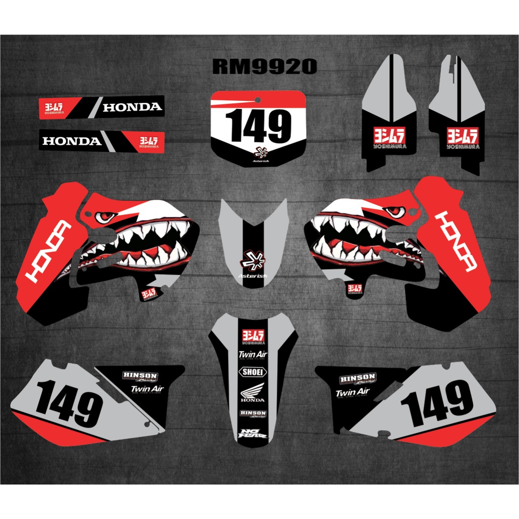 สําหรับ Suzuki 99-00 RM125-250 Off-Road รถจักรยานยนต์รถสติกเกอร์ฟิล์ม ...