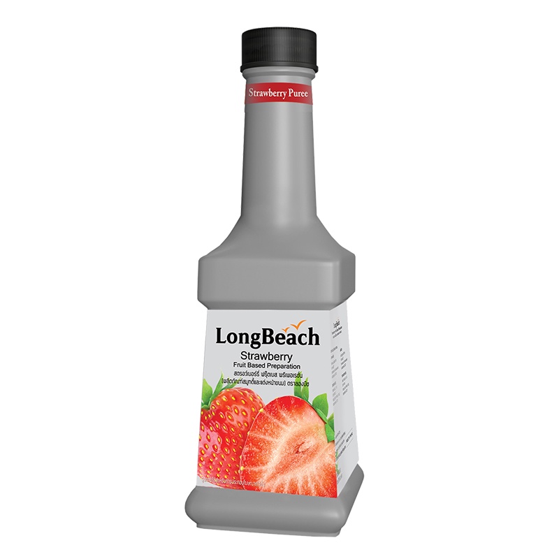 LongBeach Strawberry Puree ลองบีชเพียวเร่สตรอว์เบอร์รี่ 900 ml ...