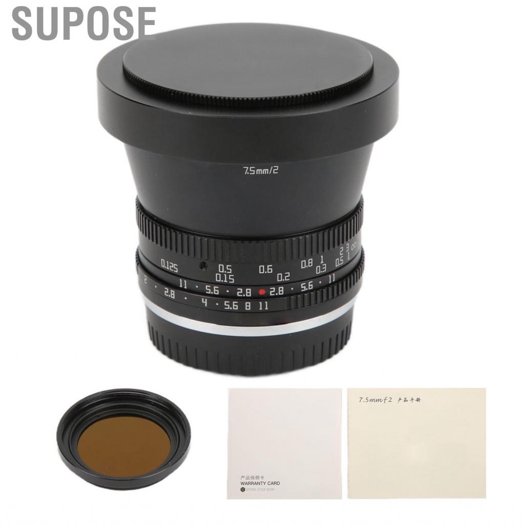 Supose 7.5mm F2 Large Aperture Fisheye Lens Compact Lightweight APS‑C ...
