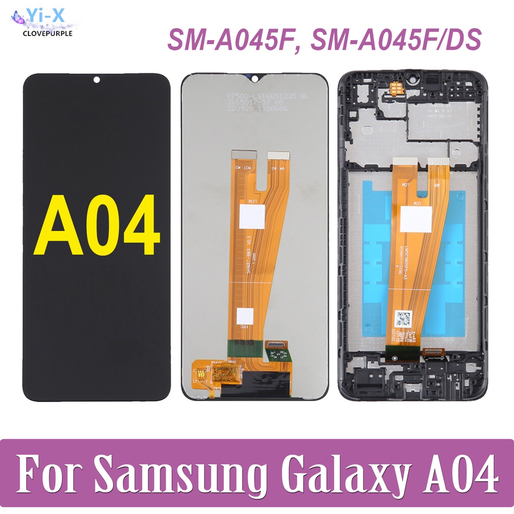 อะไหล่หน้าจอสัมผัส LCD แบบเปลี่ยน สําหรับ Samsung Galaxy A04 A045 SM ...