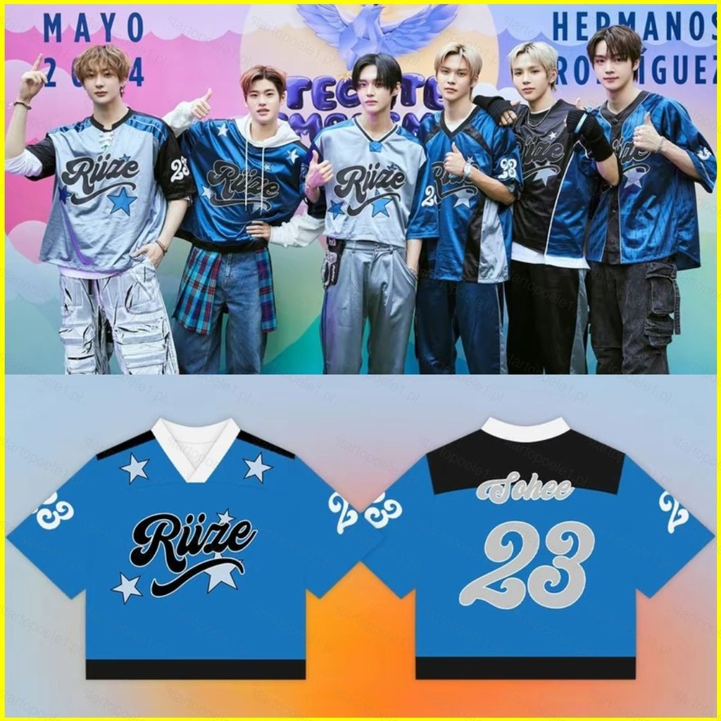 Bx RIZE ชุดกีฬา Y2K KPOP เสื้อยืด jerset WONBIN SOHEE ANTON แขนสั้น ...