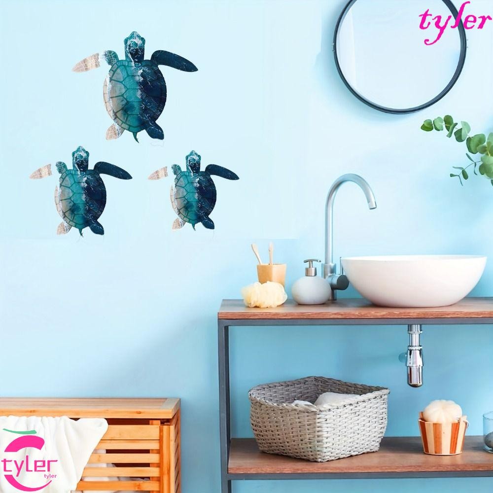 Tyler 3 ชิ้น/เซ็ต Sea Turtles แขวนเครื่องประดับ, ติดผนัง Non-Fading Sea ...
