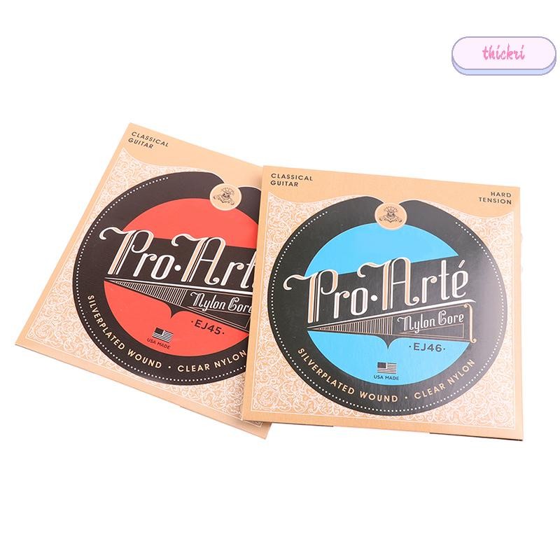 Tt สายกีต้าร์คลาสสิกไนลอน EJ45/EJ46 อุปกรณ์เสริมกีตาร์แบบธรรมดา/แข็ง PL ...