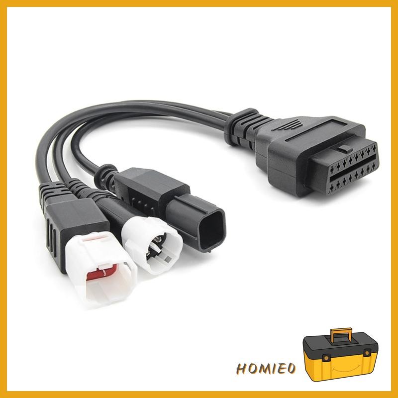 Homie 3 In 1 สายเชื่อมต่อรถจักรยานยนต์ 3pin 4pin 6pin Obd2 สายเคเบิลอะ
