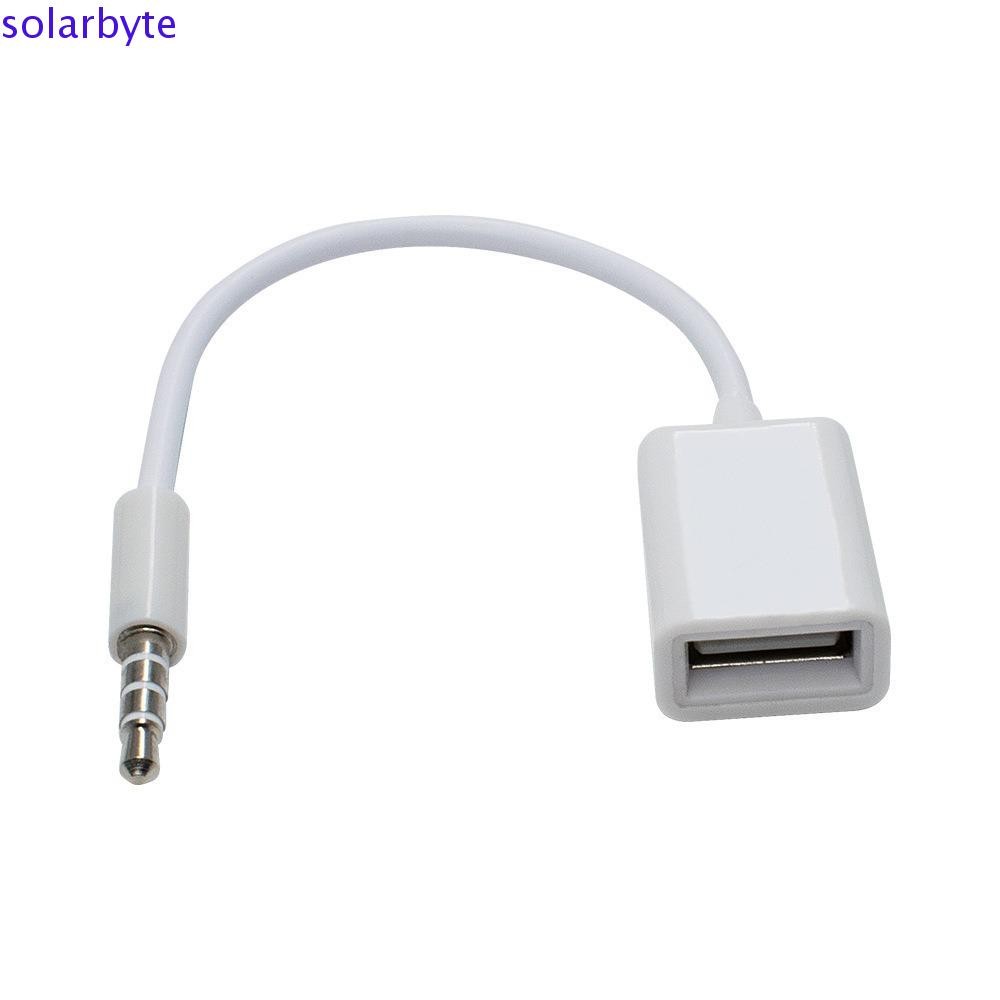 Solarbyte USB หญิง 3.5 มม.สายสัญญาณเสียงรถยนต์, 3.5 มม.ชาย USB 2.0 หญิง 3.5 มม.ถึง USB หญิงอะแดป ...