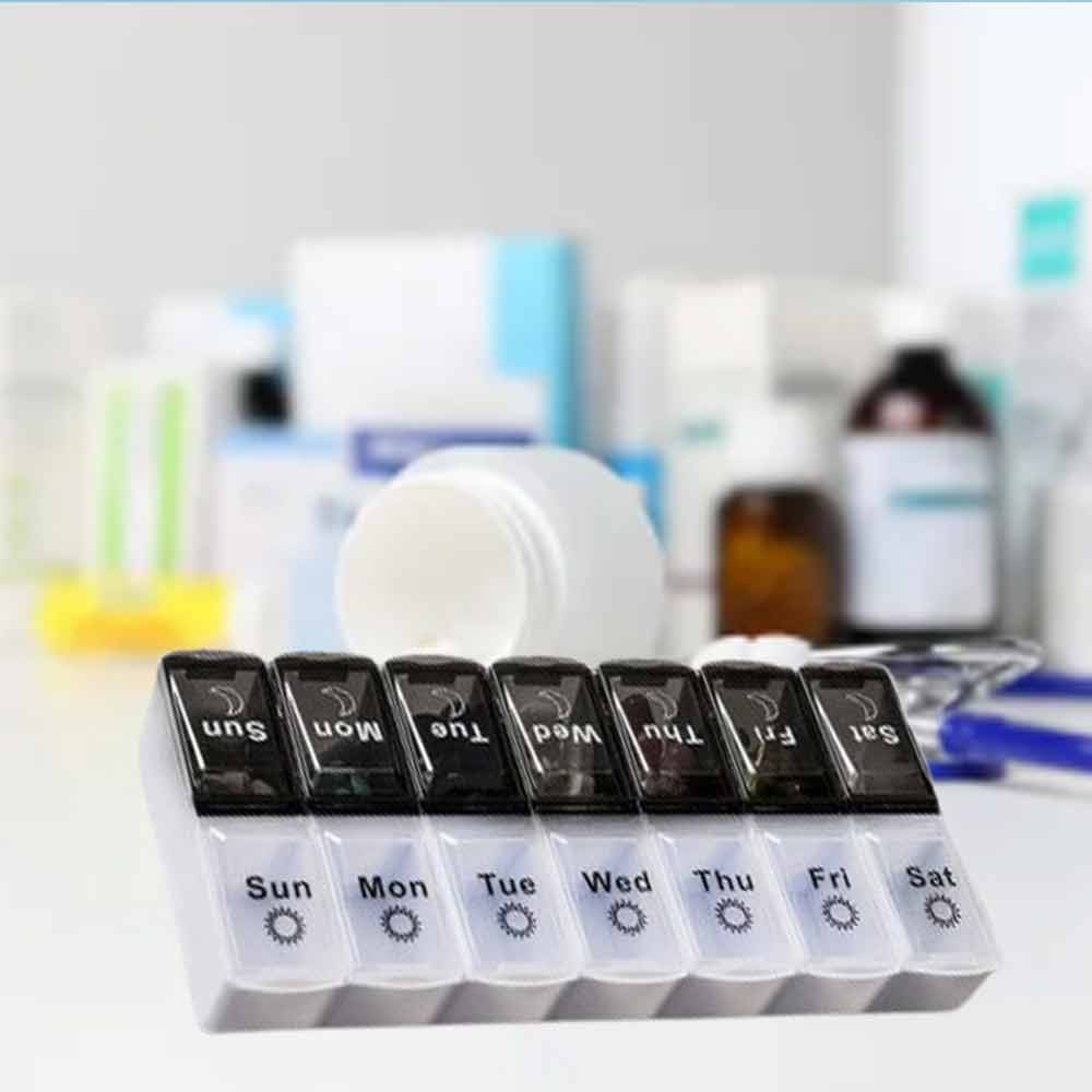 14 slot 7-day medicine box dispenser | Shopee Thailand