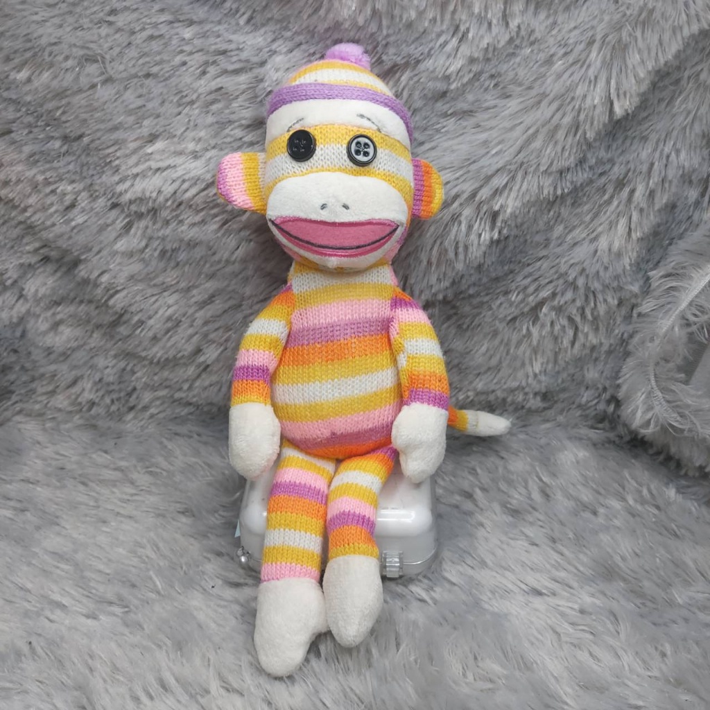 ตุ๊กตาลิง ty Socks The Socks Monkey ขนาด 9 นิ้ว - AM 06(2) | Shopee ...