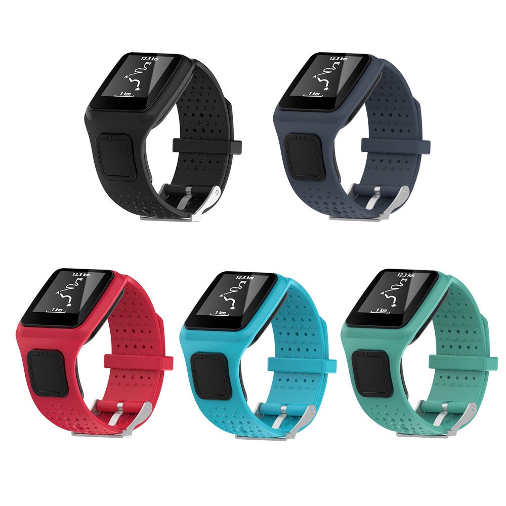 สายนาฬิกาข้อมือซิลิโคน ทรงสี่เหลี่ยม แบบเปลี่ยน สําหรับ TomTom Runner 1 ...