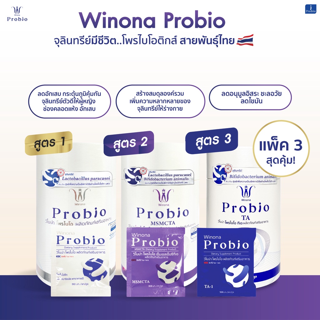 Winona Probio MSMC 1 กระปุก + Winona Probio MSMCTA 1 กระปุก + Winona ...