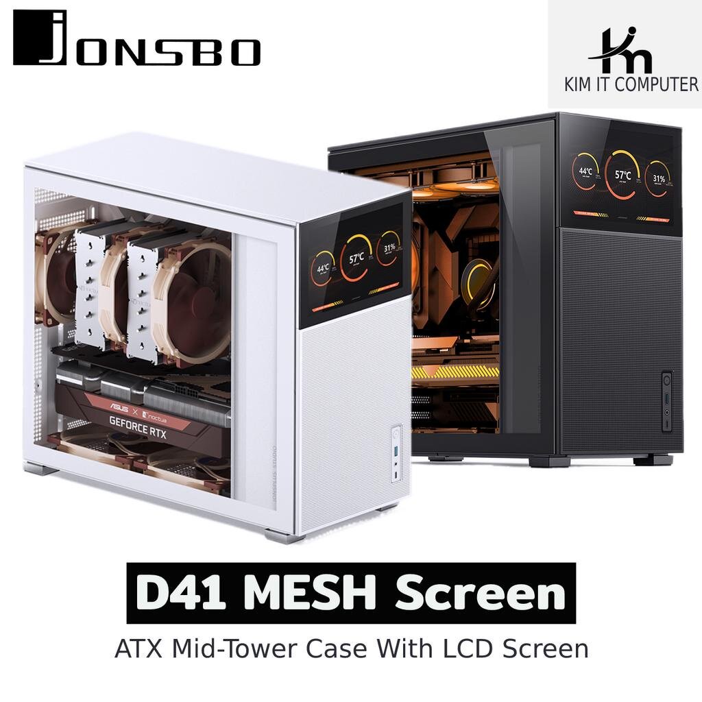 **พร้อมส่ง** Jonsbo D41 MESH With LCD Screen ATX Mid-Tower Case ประกัน ...