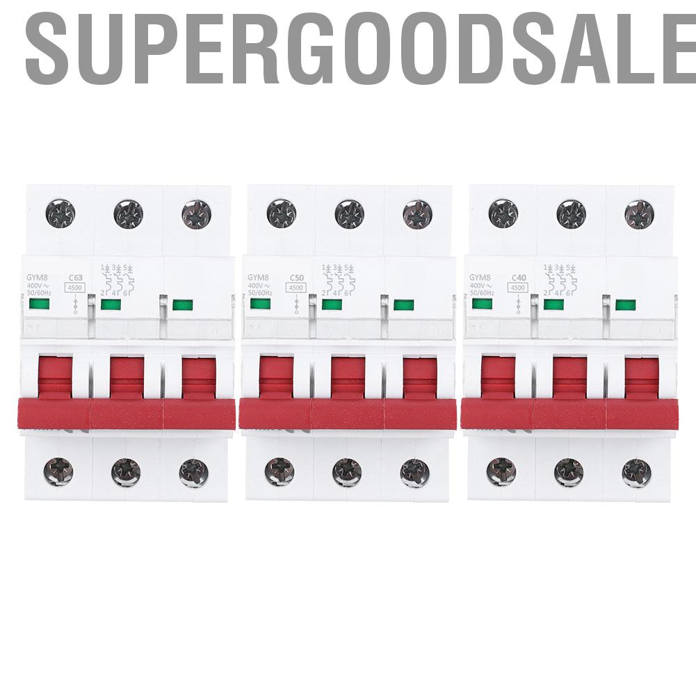 Supergoodsales GYM8-C45 Electric Circuit Breaker 3P 400VAC Rated ...