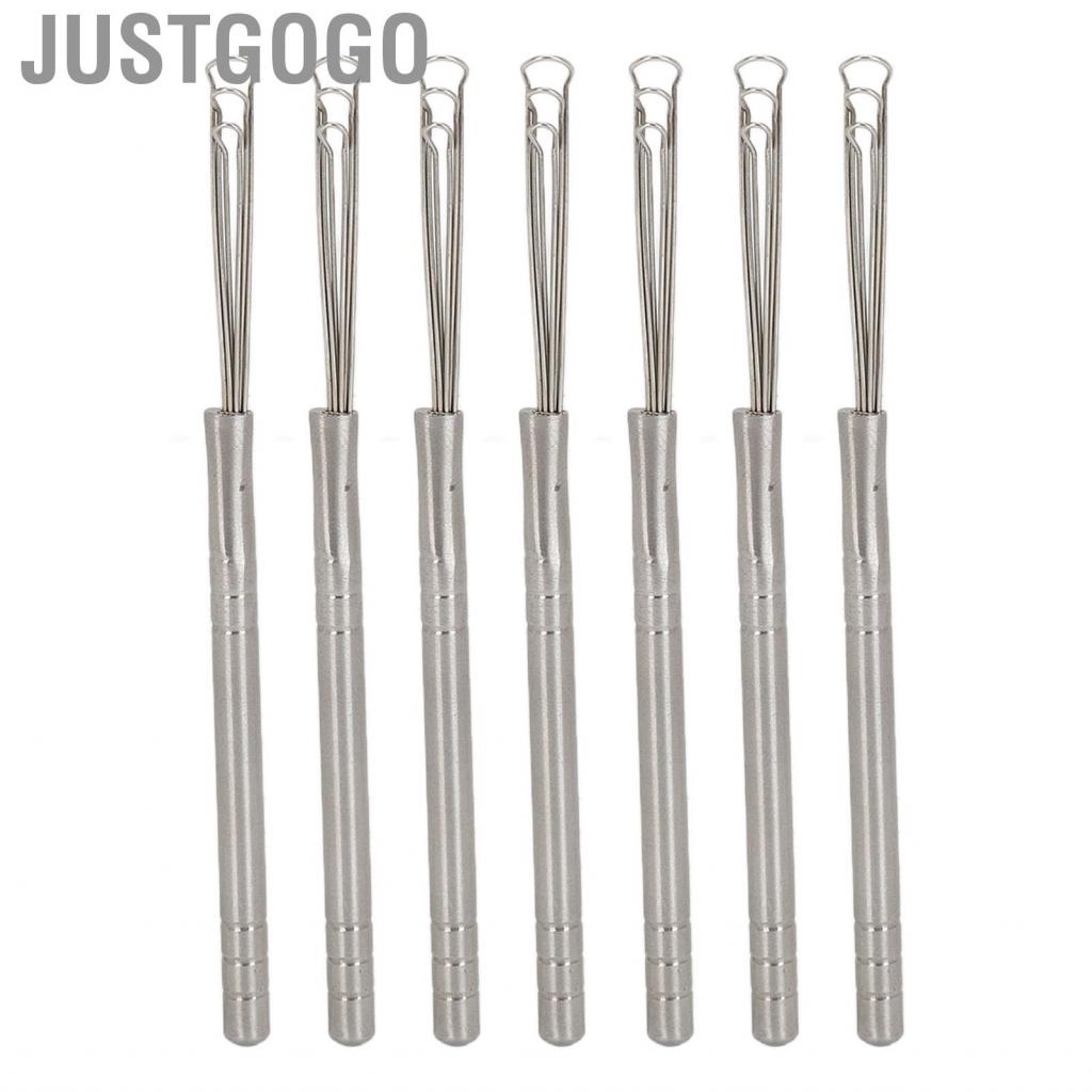 Justgogo Stainless Steel 3 Ring Ear Cleaner Elastic Wax Removing Tool ...