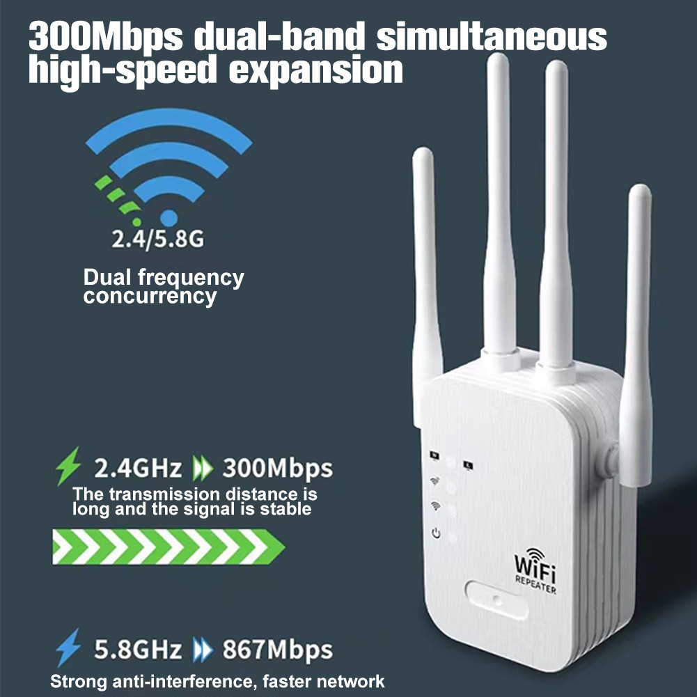 Fast Speed Router WiFi Extender 2.4G + 5G Dual Band Wi-Fi สัญญาณ ...