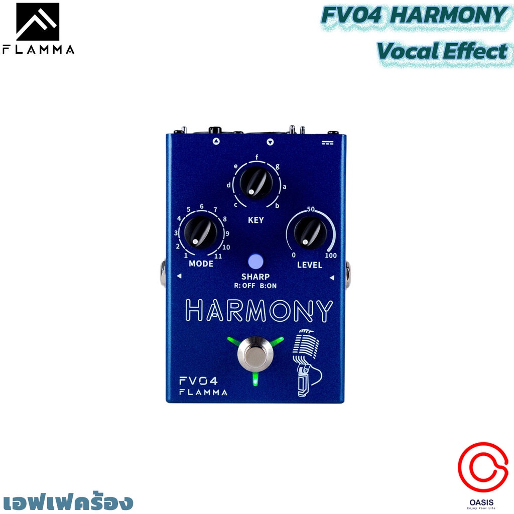 (ส่งทุกวัน New) Flamma FV4 HARMONY เอฟเฟคร้อง เสียงดี มีไฟ Phantom 48V ...