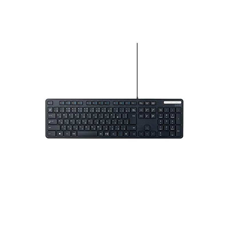 Direct from Japan ELECOM Wired Keyboard TK-FCM108KBK Thin, membrane ...