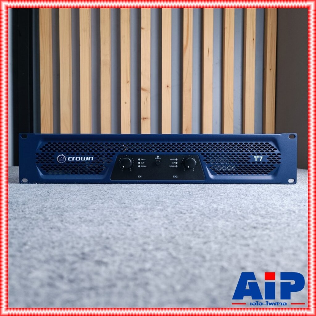 CROWN T-7 poweramp เพาเวอร์แอมป์ เครื่องขยายเสียง 2 ชาแนล กำลังขับ 700 ...