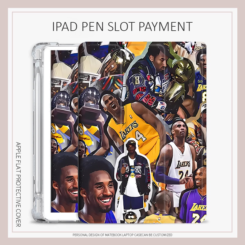 เคส ลายบาสเก็ตบอล NBA Kobe Bryant พร้อมช่องใส่ปากกา สําหรับ iPad air4 5 mini4 5 6 iPad 10.2 gen7 ...