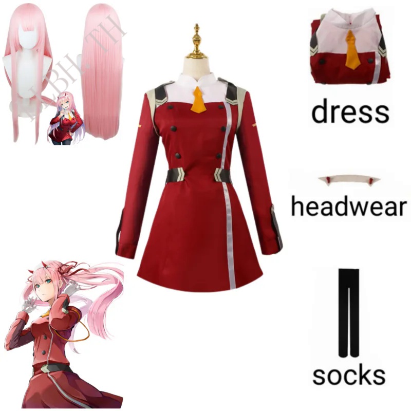 Anime DARLING In The FRANXX Zero Two Cosplay Design Peach Velvet Skin ...