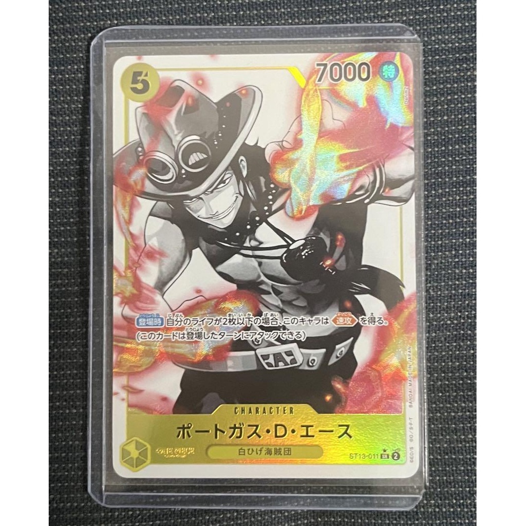 One Piece Card Portgas D Ace ST13-011 SR Parallel Japanese [Direct from Japan] | Shopee Thailand