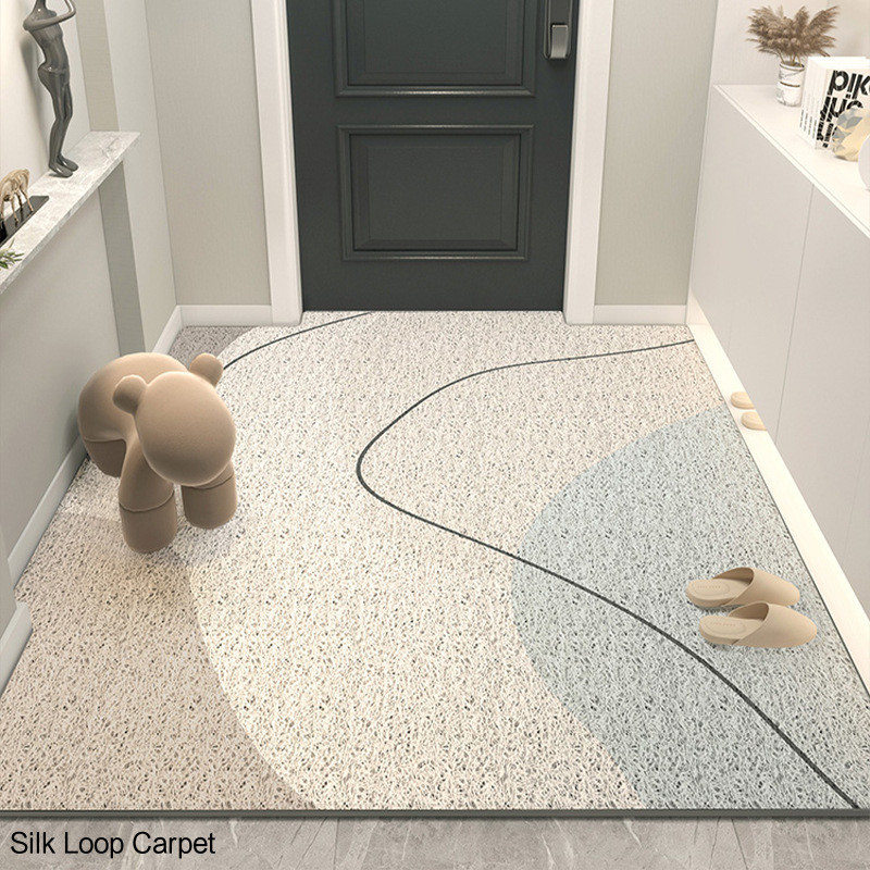 Simple Ins Silk Loop พรม Pvc สามารถตัดประตูทางเข้าเสื่อกันลื่น Porch ...