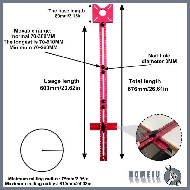 Homeiu 3 In 1 Router Milling Grooves Bracket ตู้ฮาร์ดแวร์ Jig Grooves ...