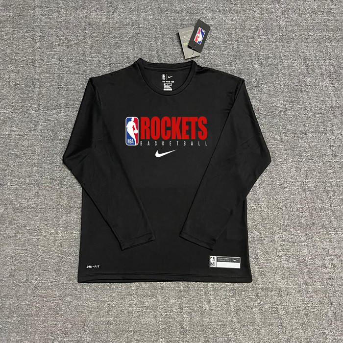 Houston Rockets ชุดฝึกซ้อมบาสเก็ตบอล Quick-Drying เสื้อยืดแขนยาวกีฬา ...