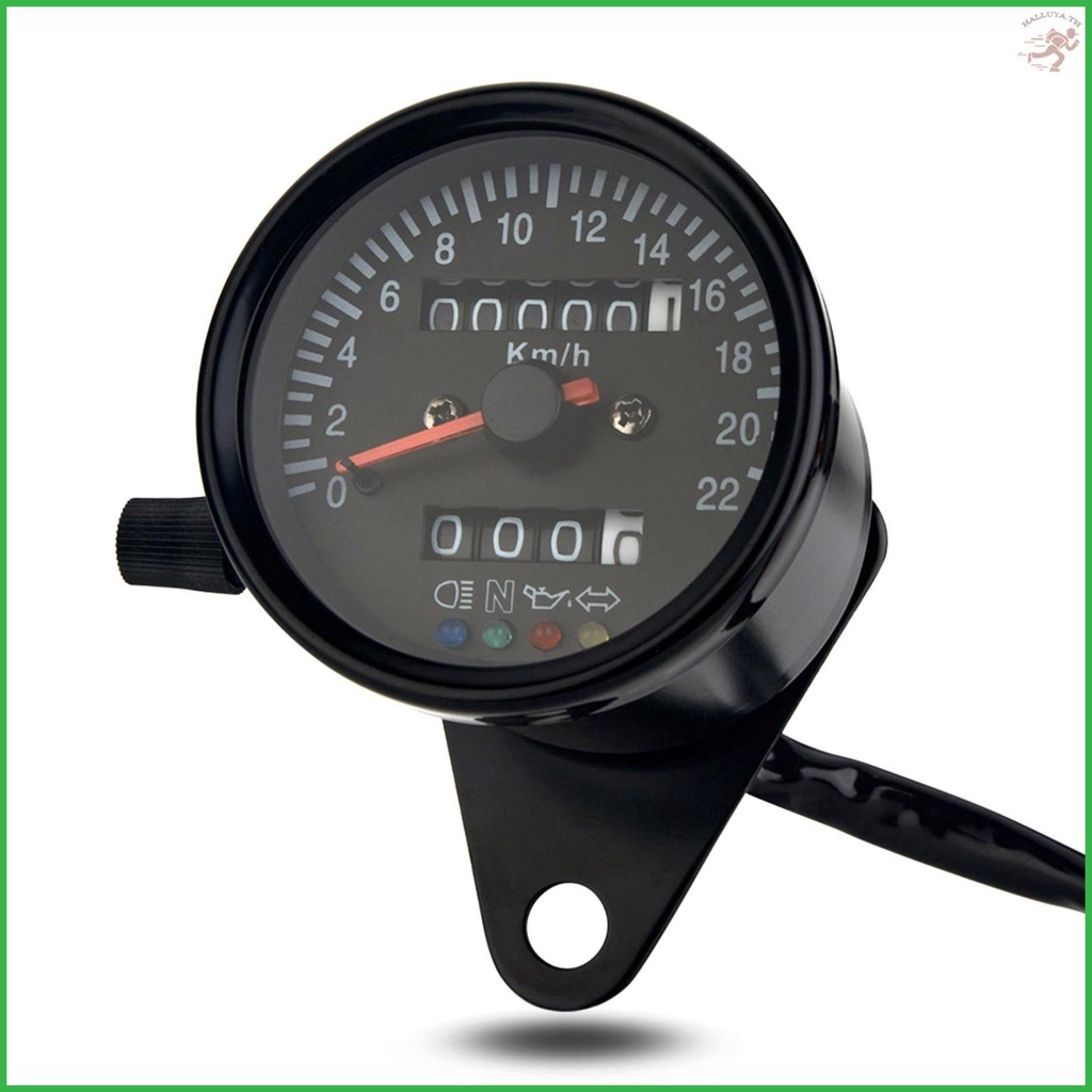 LED Indicator Mechanical Speedometer for Cafe Racer Motorcycles ...