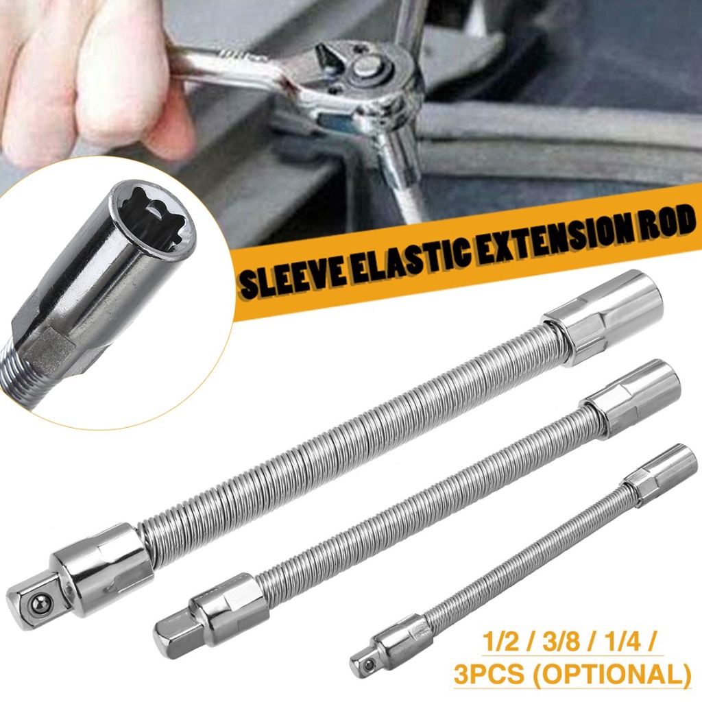 New Electric Wrench Sleeve Universal Extension Rod Bendable Flexible ...