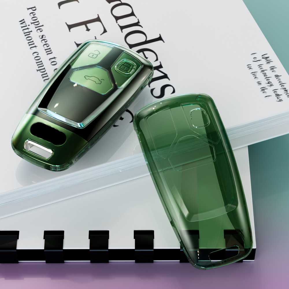 เคสกุญแจรีโมทรถยนต์ แบบใส สําหรับ Audi A4 B9 A5 A6 8S 8W Q5 Q7 4M S4 S5 S7 TT TTS TFSI RS ...