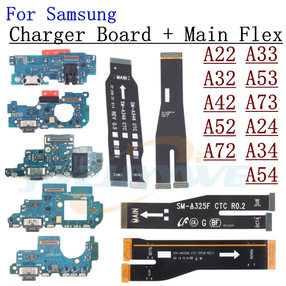 บอร์ดชาร์จ USB ชาร์จเร็ว สําหรับเมนบอร์ด Samsung Galaxy A33 A53 A73 A54 ...