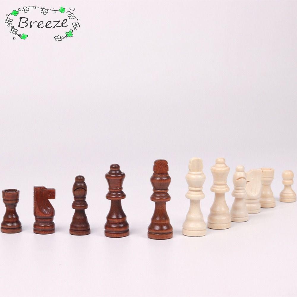 Breeze Wood Chessmen, Wood Chess Pieces Only No Board Wooden Chess, 32 ...